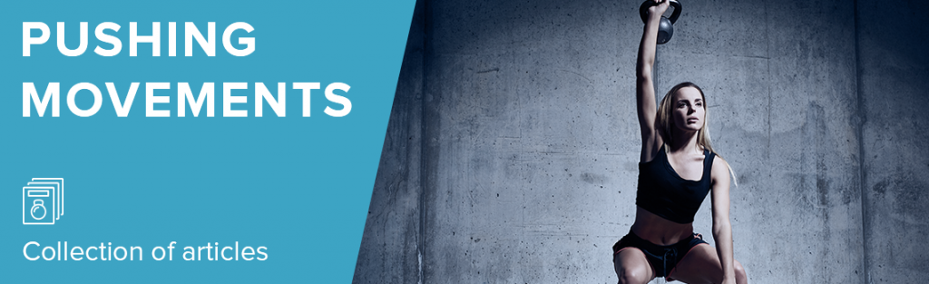 Pushing movement pattern used in exercises and workouts